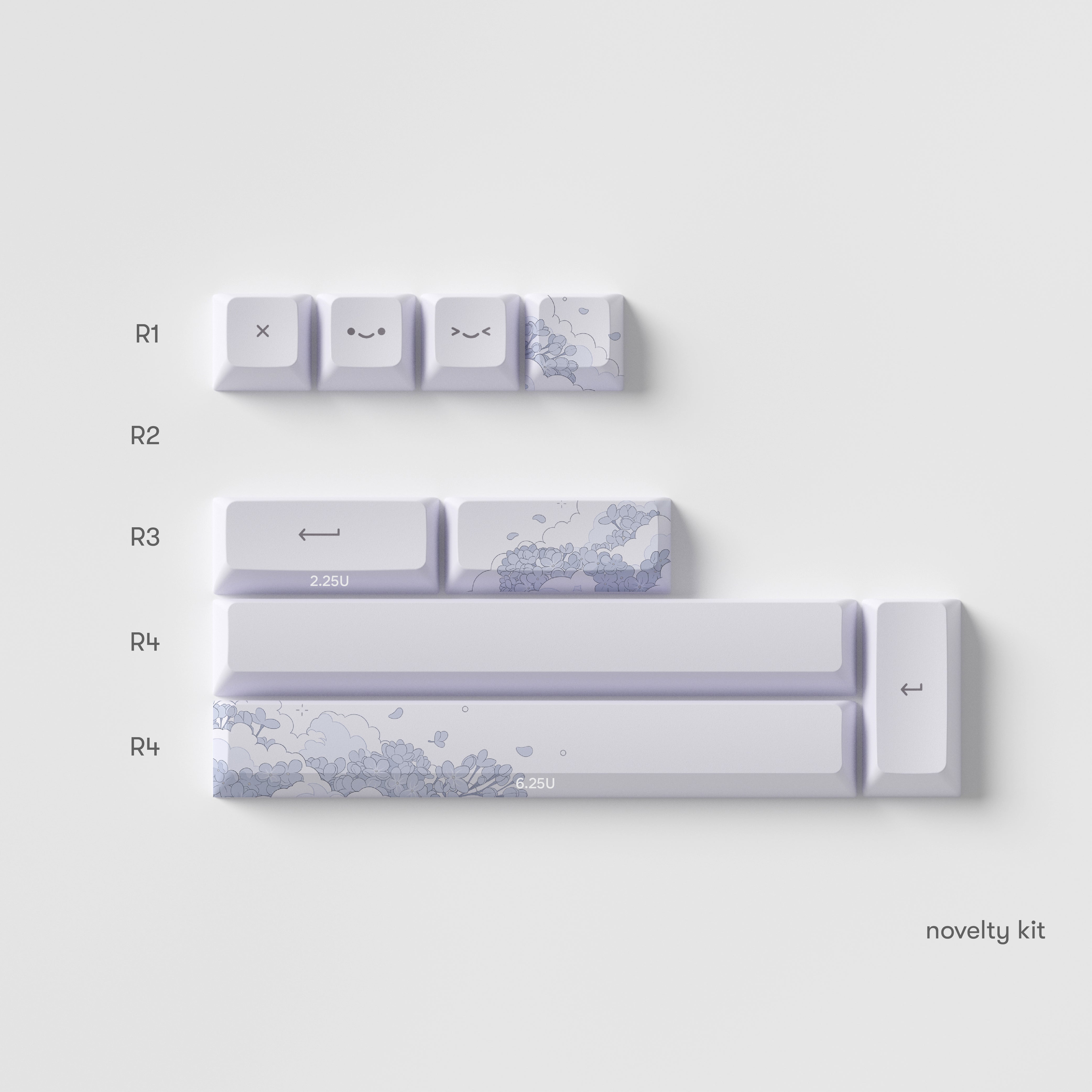 lilac dreams marshmallow keycaps – osume